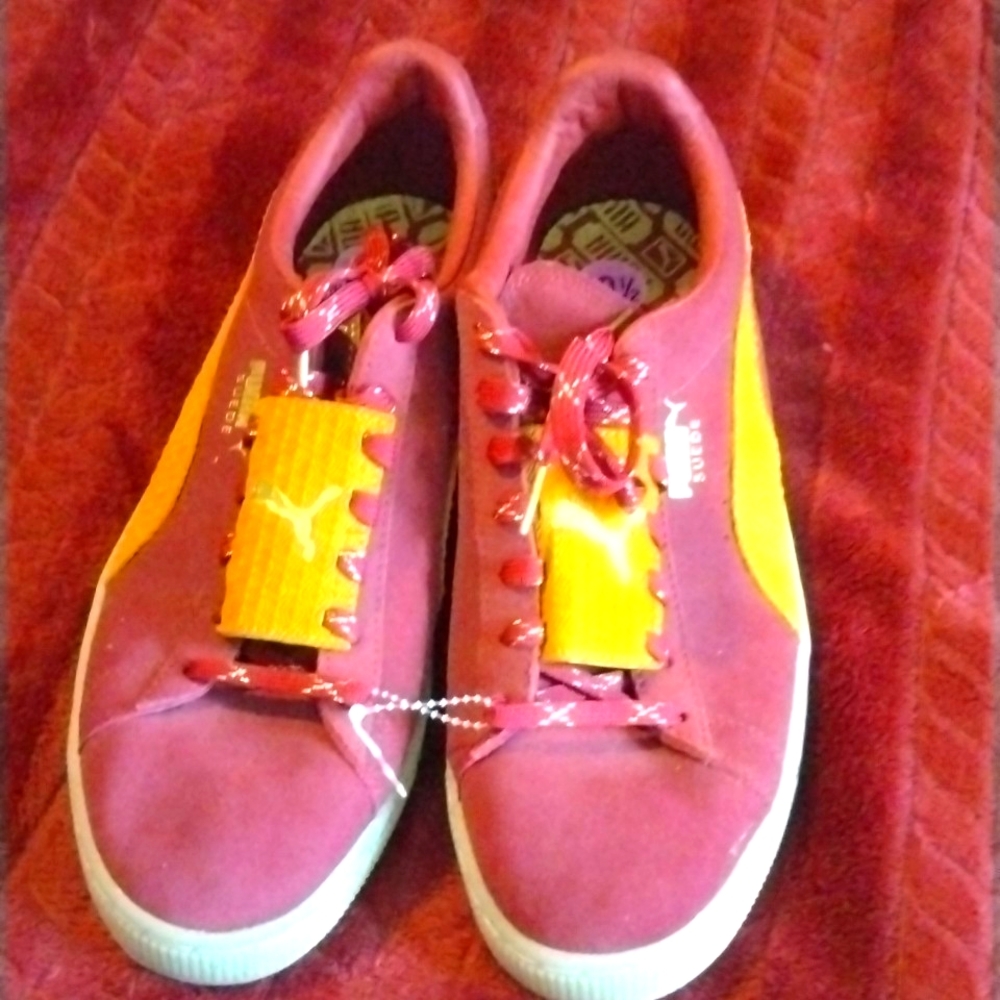 Puma Suede Triplex Burgundy Maize Yellow Sneakers Men… - Gem